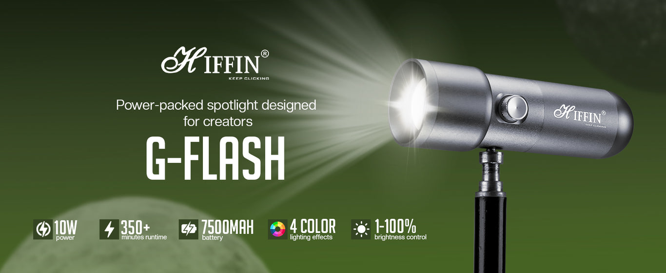 G-Flash 10W RGB LED Light, 7500mAh, 4 Modes, 20 GOBO, USB-C, Dimmable ...