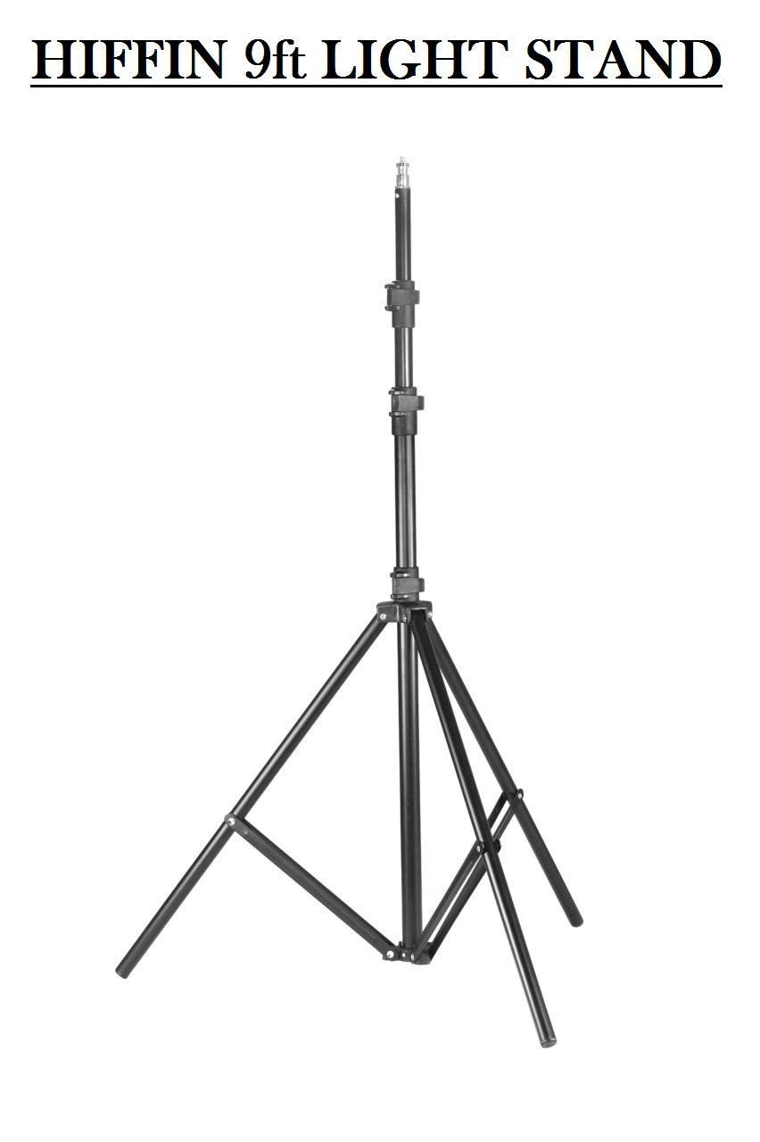 HIFFIN® Porta Kit 1000w Light with 9 feet Light Stands and Umbrella Li